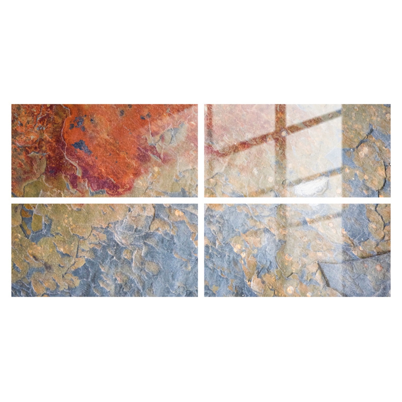 4PCS Peel And Stick Rock M Arble Pattern Crystal Film Tile Stickers ...