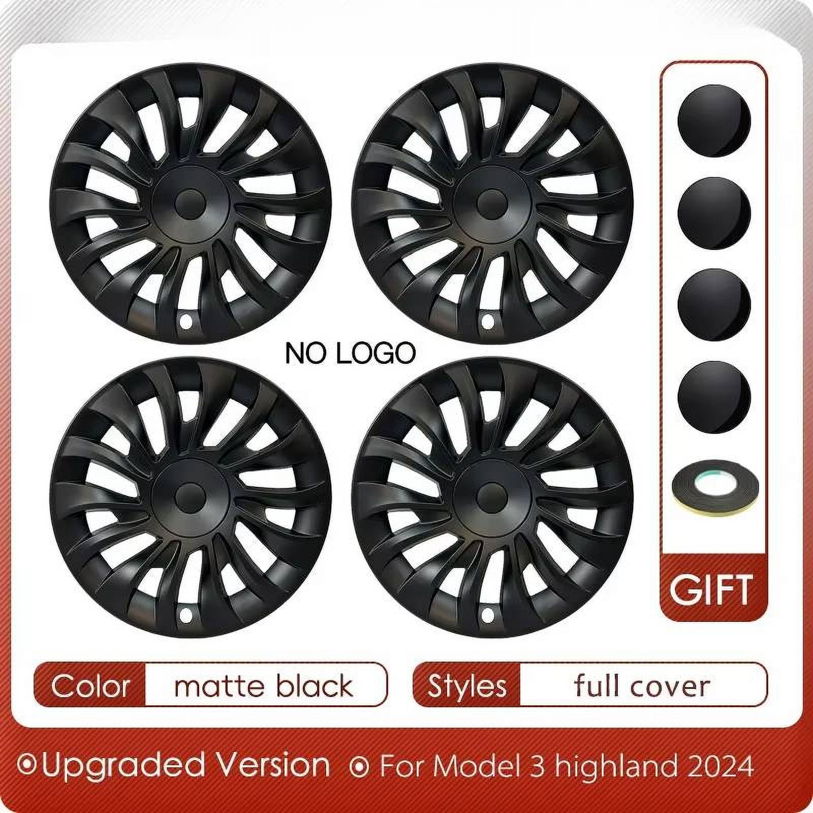 4PCS Performance HubCap for New Tesla Model 3 Highland 2024 Replacement ...
