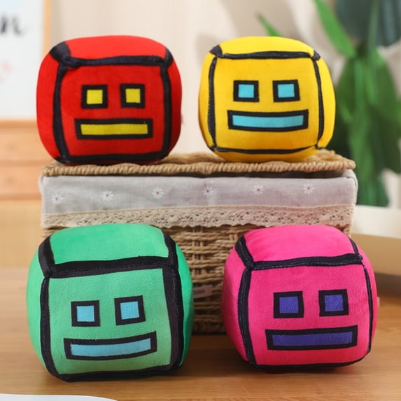 4PCS Pixel Style Cube Plush Toy, Soft Square Stuffed Pillow with ...