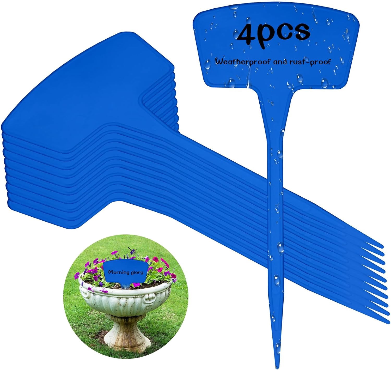 4PCS Plant Label Large Tall Outdoor Waterproof Plastic T-Type Tags ...