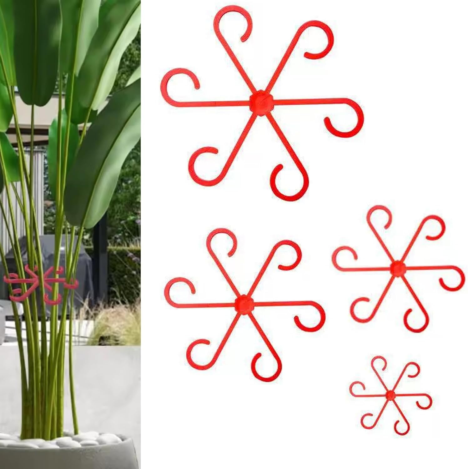 4PCS Plant Stem Stabilizer, 4 Sizes Plant Stem Support Set, Support ...