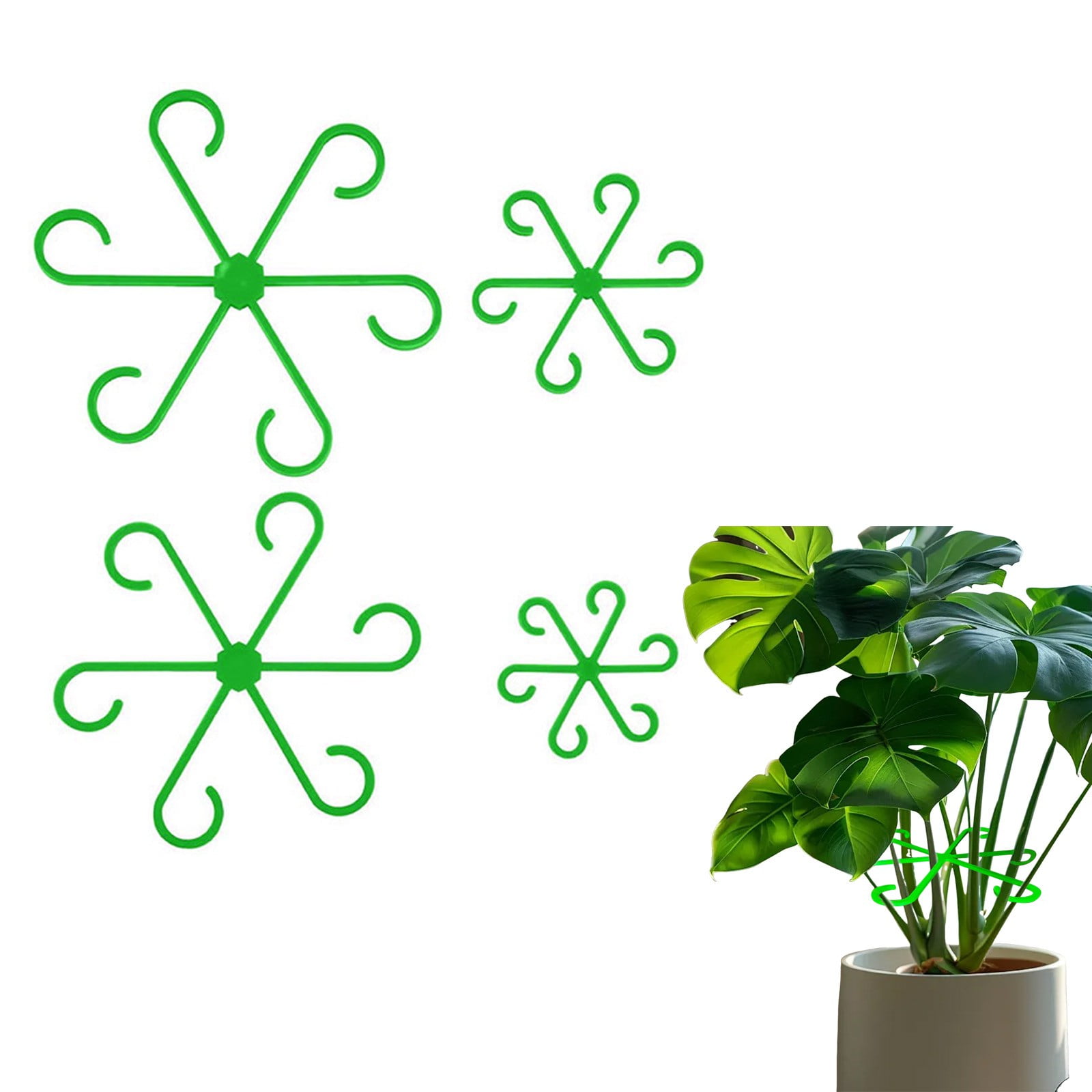 4PCS Stem Supports For Indoor Plants, Reusable Monstera Support, With ...