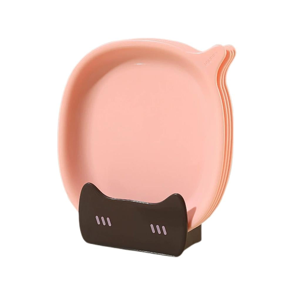 4PCS Plastic Spit Bone Plate Snack Cake Fruits Plate Key Tray Soap Dish ...