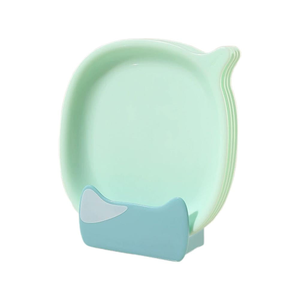 4PCS Plastic Spit Bone Plate Snack Cake Fruits Plate Key Tray Soap Dish ...