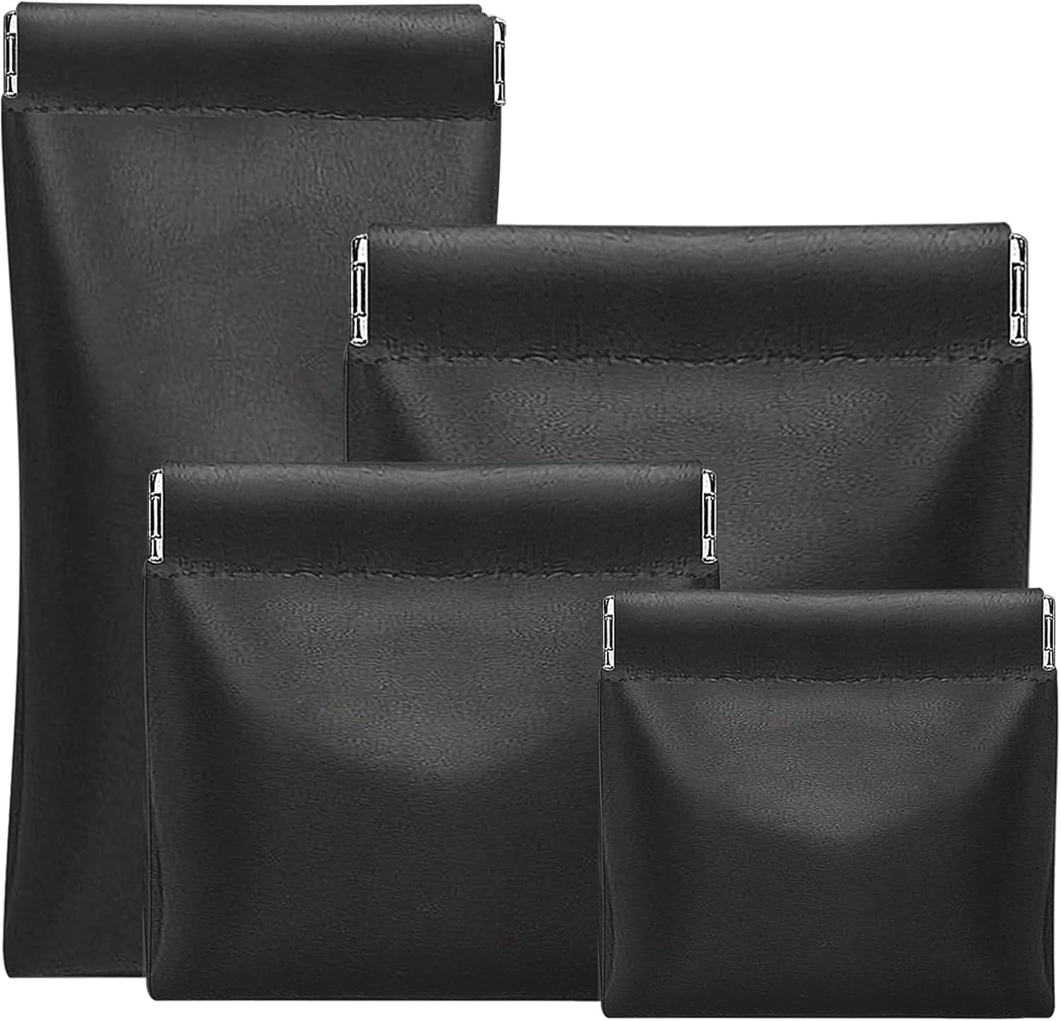 4PCS Pocket Cosmetic Bags, 4 Size Snap Closure Organizer Pouch ...