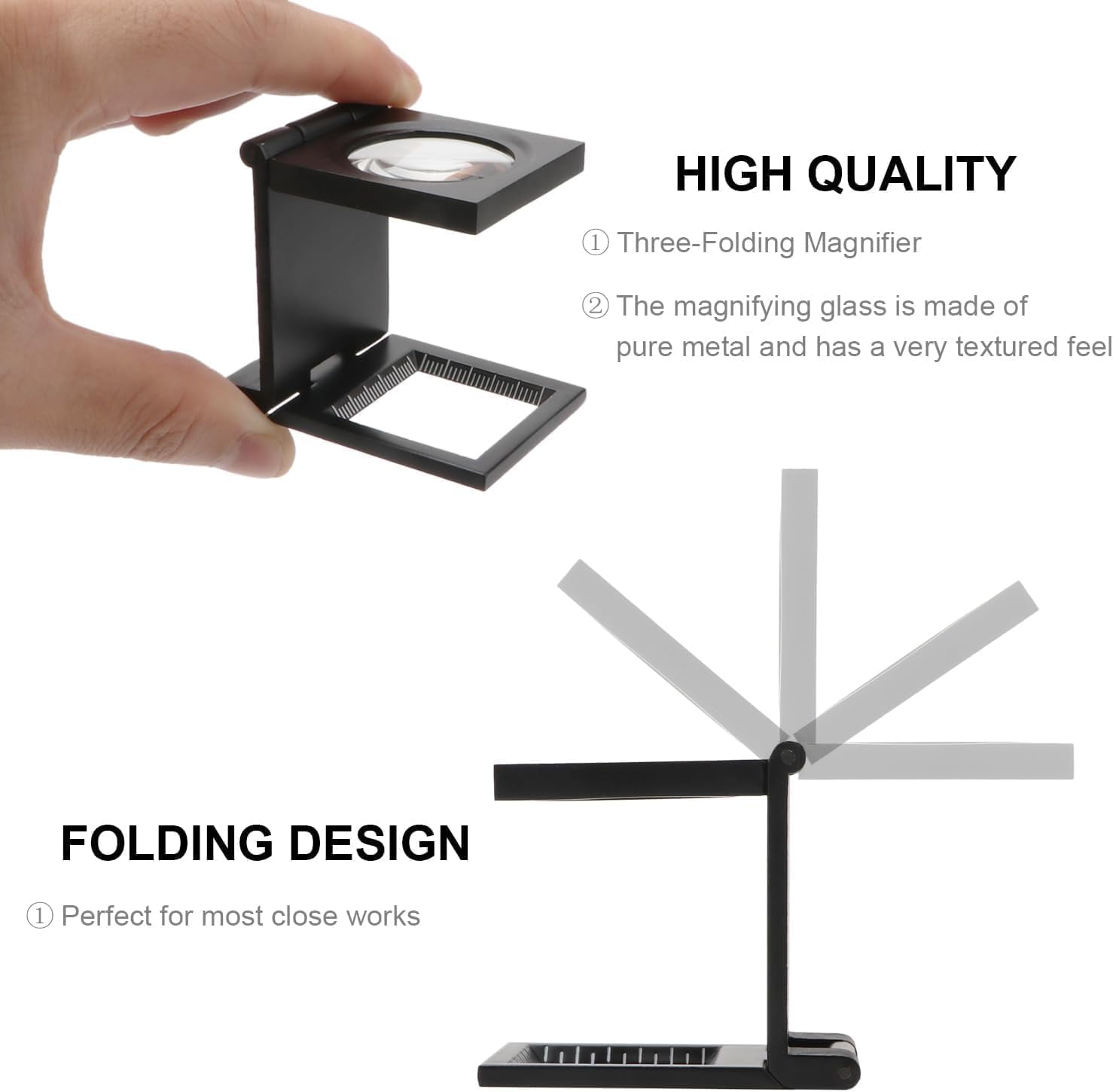 4PCS Pocket Magnifying Glasses,Pocket Folding Magnifier 10X 28mm Mini ...