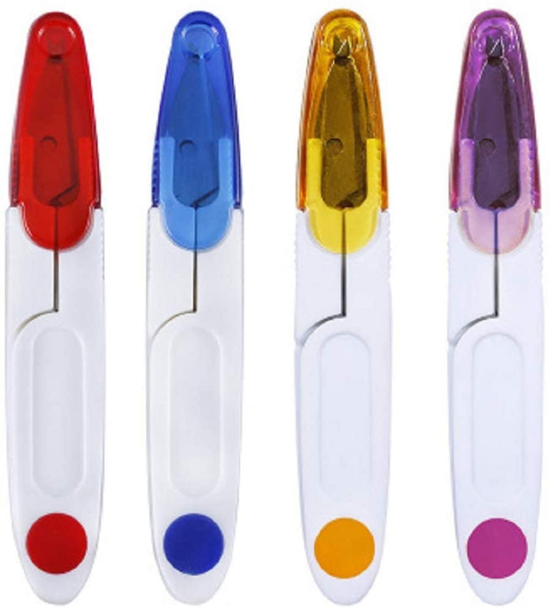 4PCS Portable 4 Inch Small U Shaped Scissors with Safety Cover Yarn ...