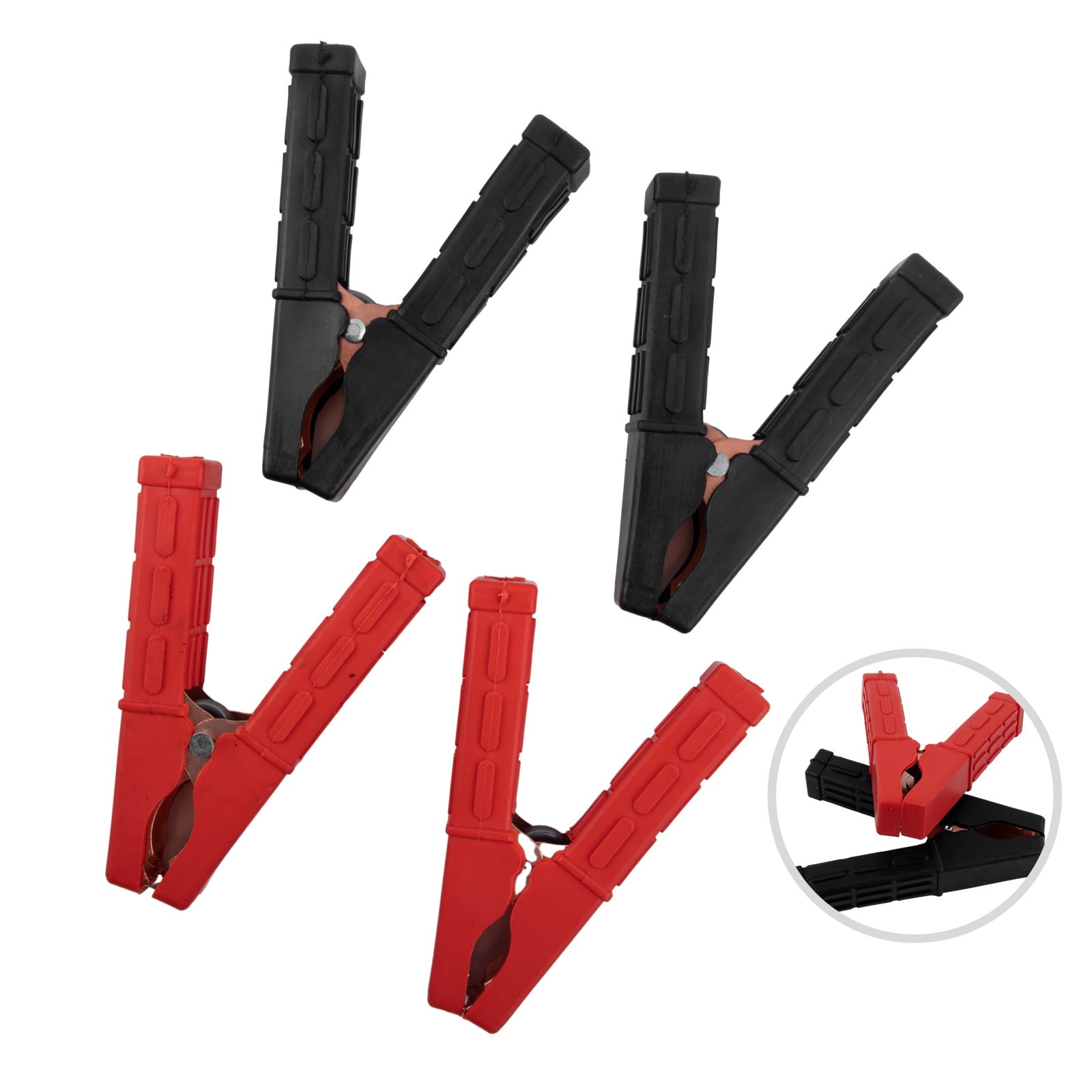 4Pcs Power Replacement Jumper Cable Heavy Duty Car Battery Clamps ...