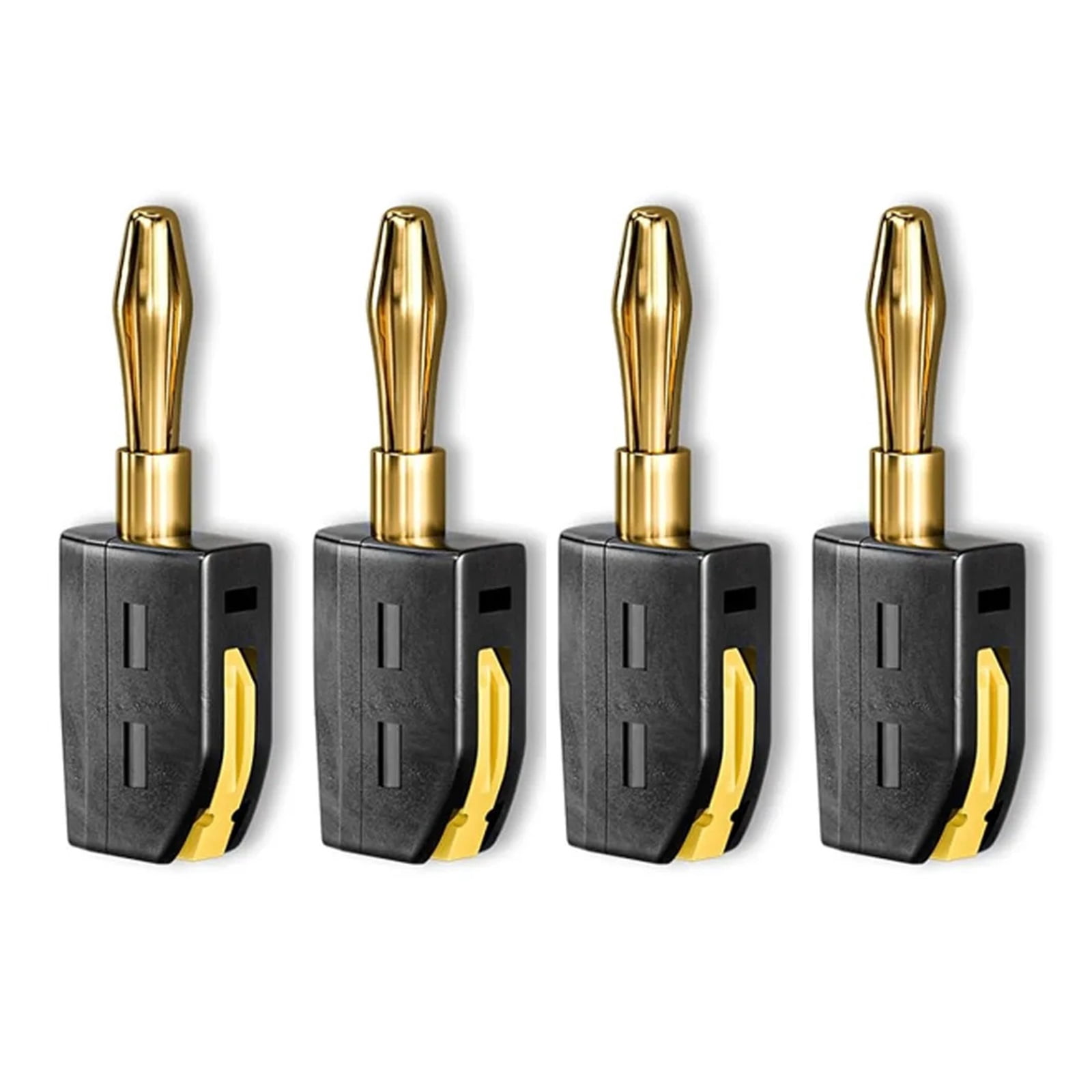 4PCS Premium 4mm Gold-Plated Banana Plugs - 32A High Current Quick ...