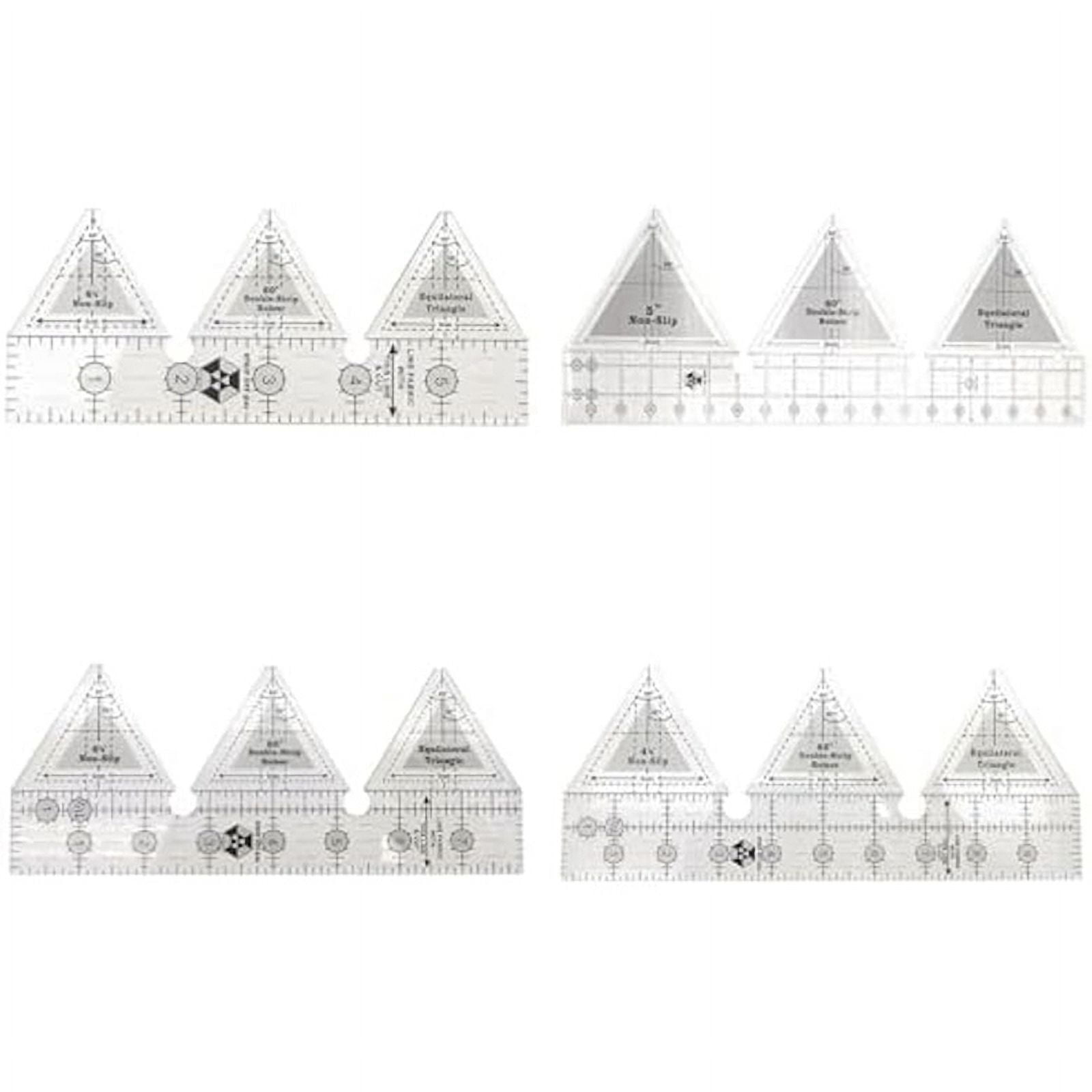 4PCS Quilting Rulers,Shaped Acrylic Sewing Ruler Quilting Templates ...