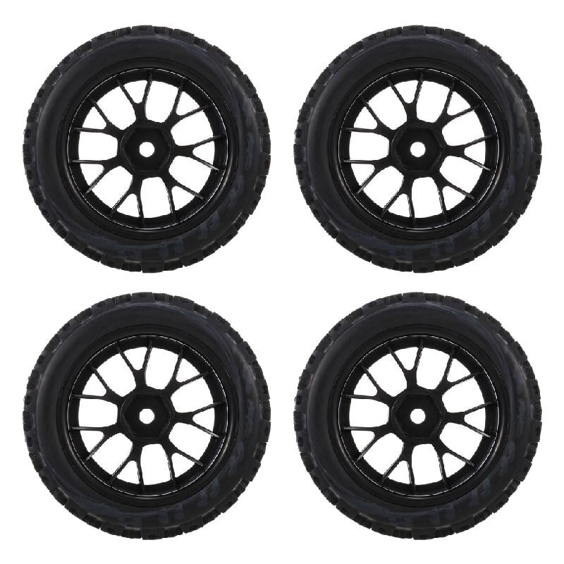 4PCS RC Rubber Mud Wheel Tyre Crawlers Truck Wheels Tires with Metal ...
