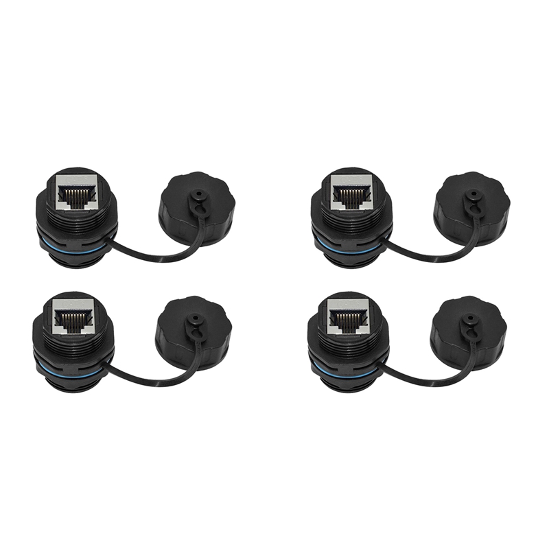 4PCS RJ45 Panel Mount Coupler, IP68 Shielded Industrial Panel Mount ...