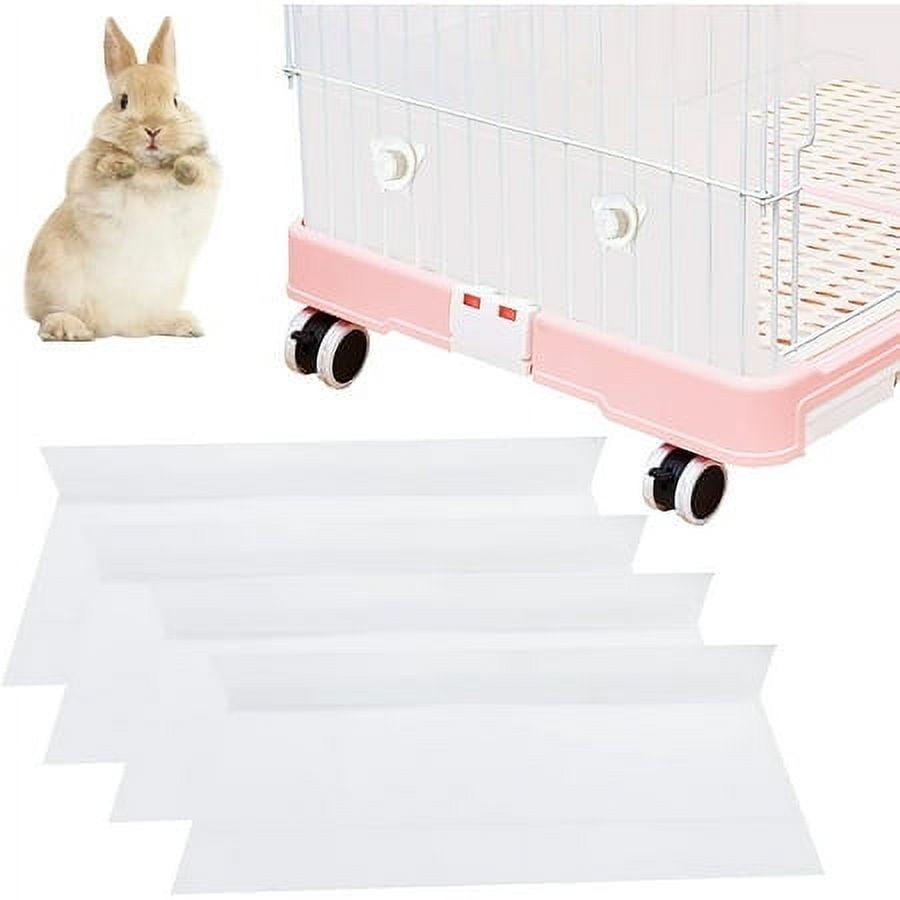 4PCS Rabbit Litter Box Splash Guard,Transparent Easy Clean Urine Shield ...