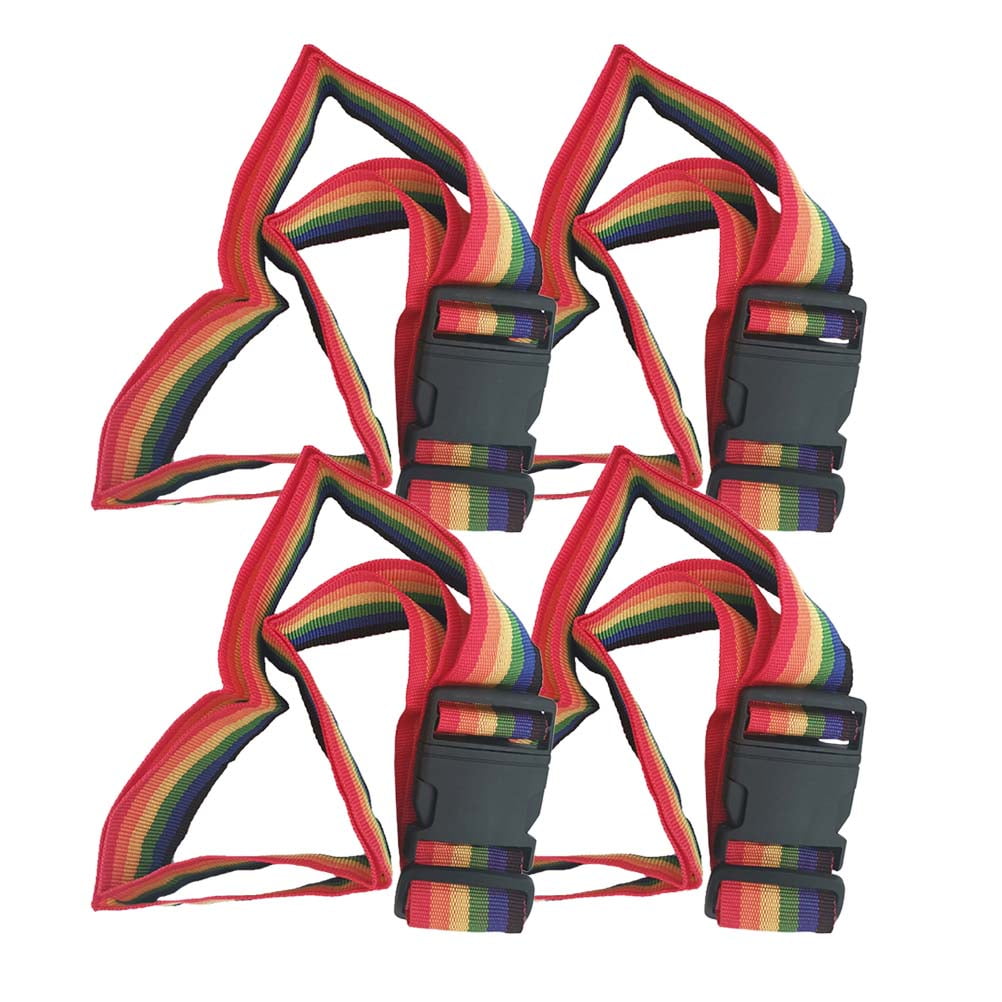 4PCS Rainbow Luggage Straps Travel Luggage Bag Packing Straps Luggage ...