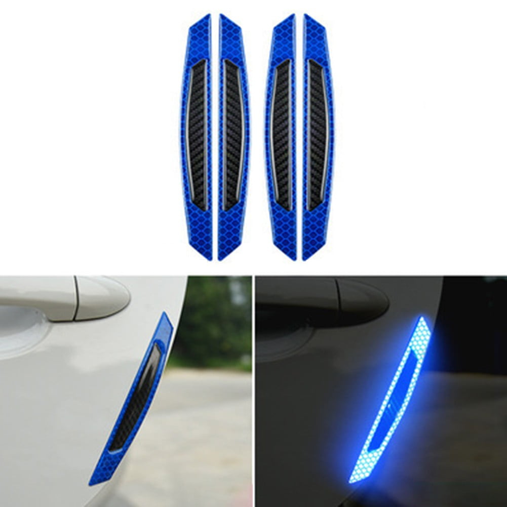 4PCS Reflective Warn Strips Car Bumper Reflector Stickers Safety ...