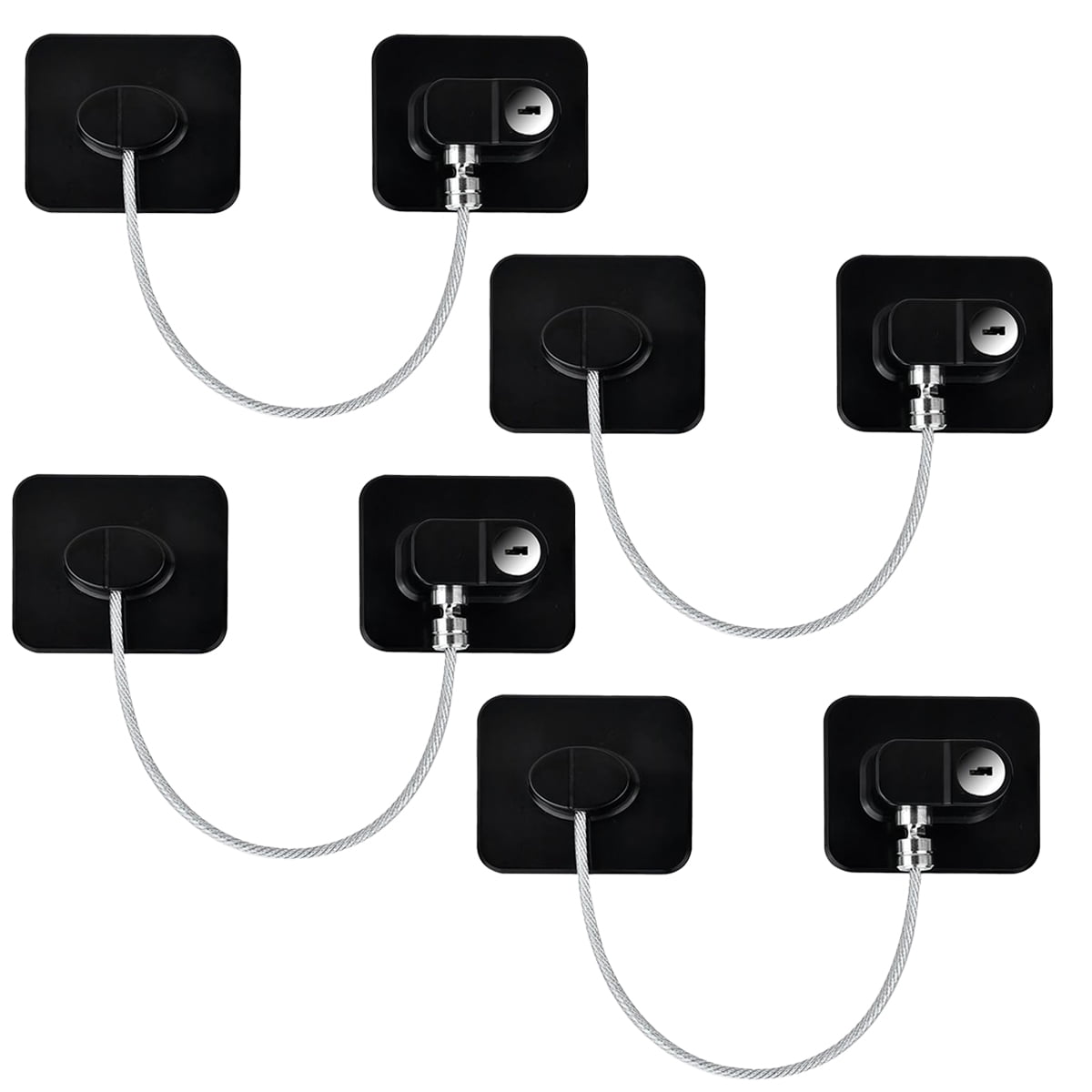 4PCS Refrigerator Lock, Child Safety Cabinet Locks, Mini Fridge Locks ...