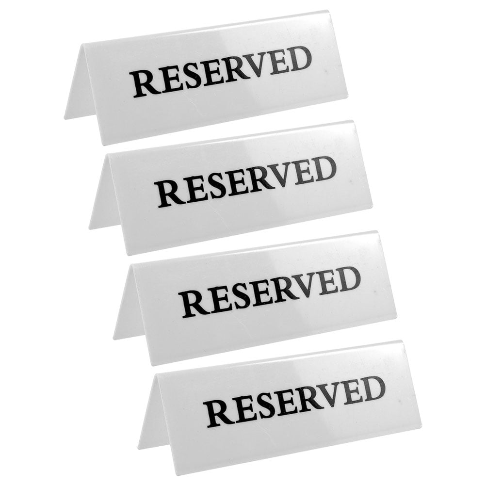 4PCS Reserved Signs Restaurant Table Decor Acrylic Reserved Chair Signs ...