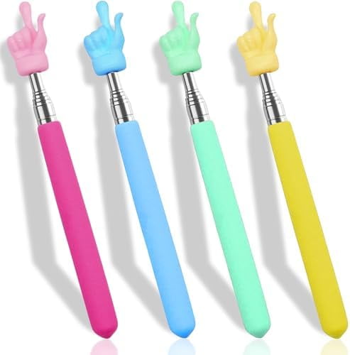 4PCS Retractable Teacher Pointer for Classroom Kids Reading, Mini ...