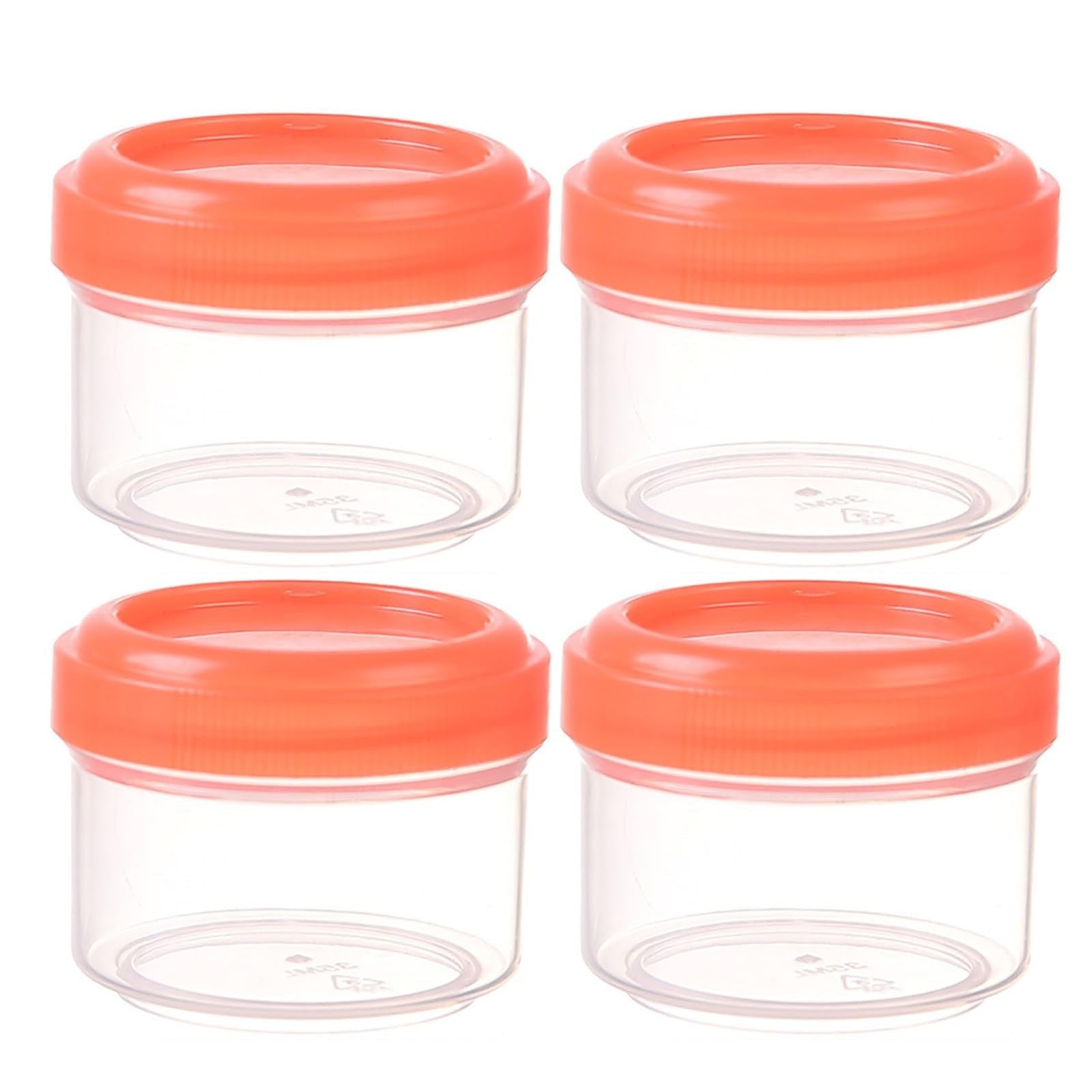 4PCS Reusable Leak Proof Plastic Jars with Lids-Clear Storage ...