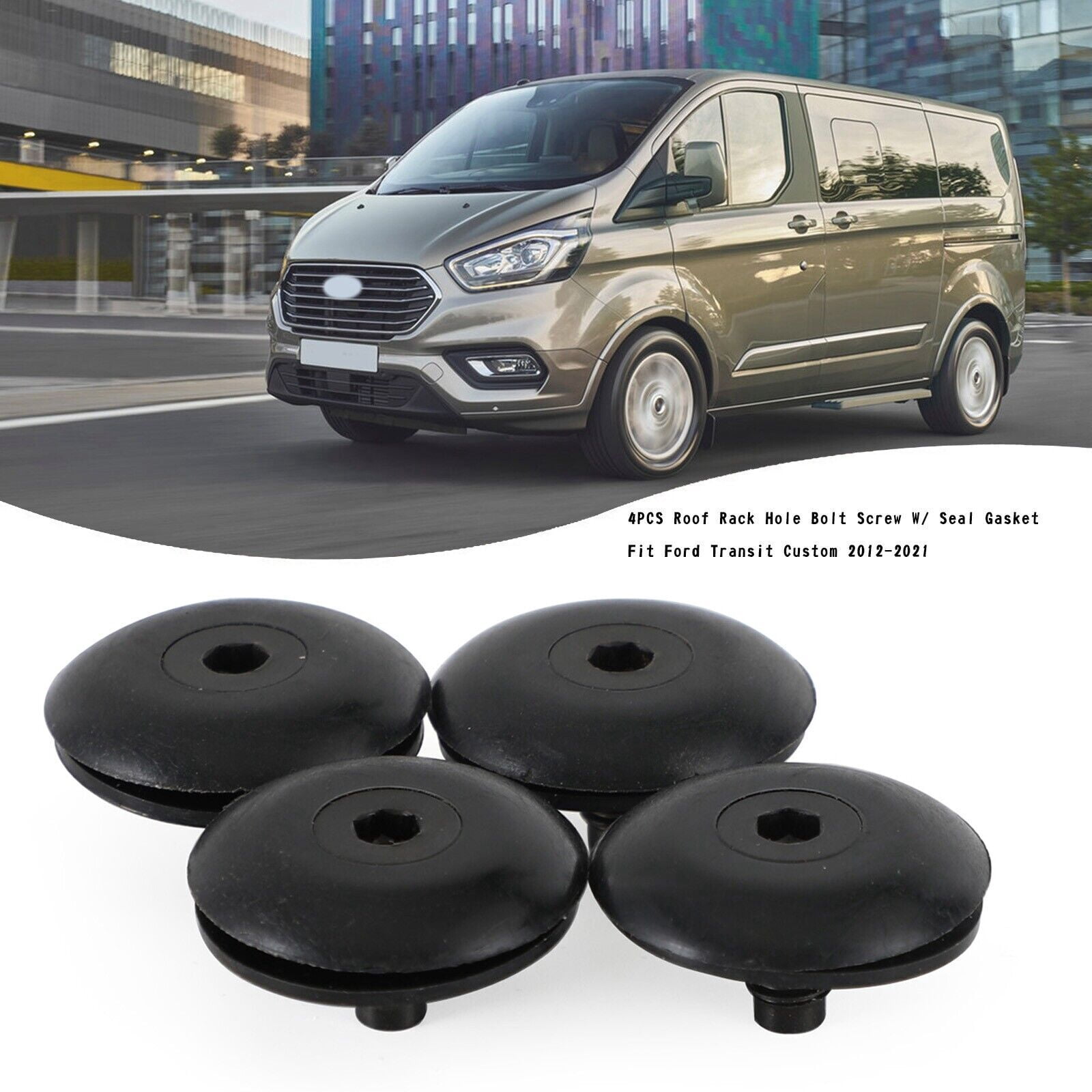 4PCS Roof Rack Hole Bolt Screw W/ Seal Gasket Ford Transit Custom 2012 ...
