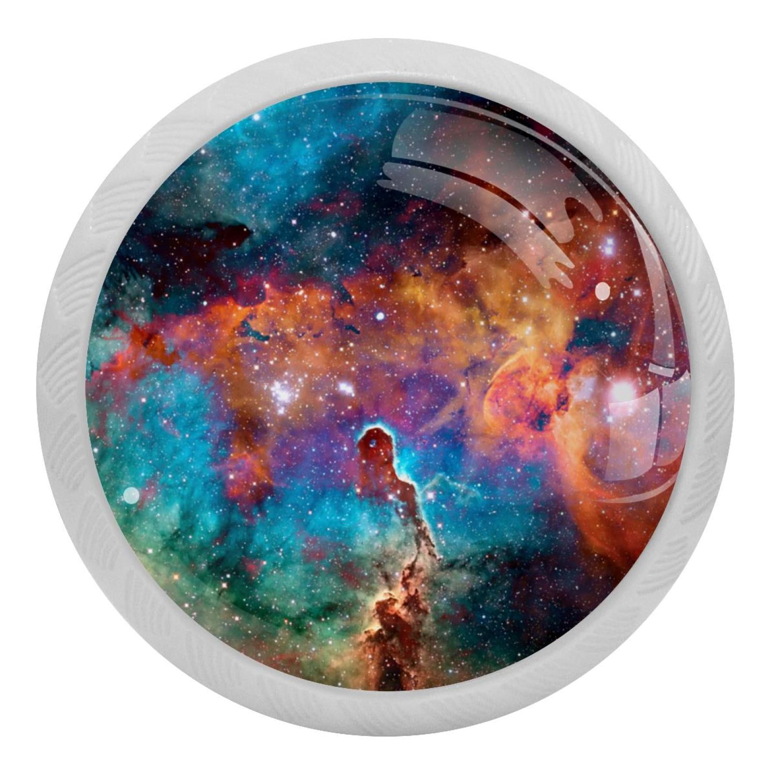 4PCS Round Galaxy Cabinet Fluorescence Knob Glowing in the Dark ...