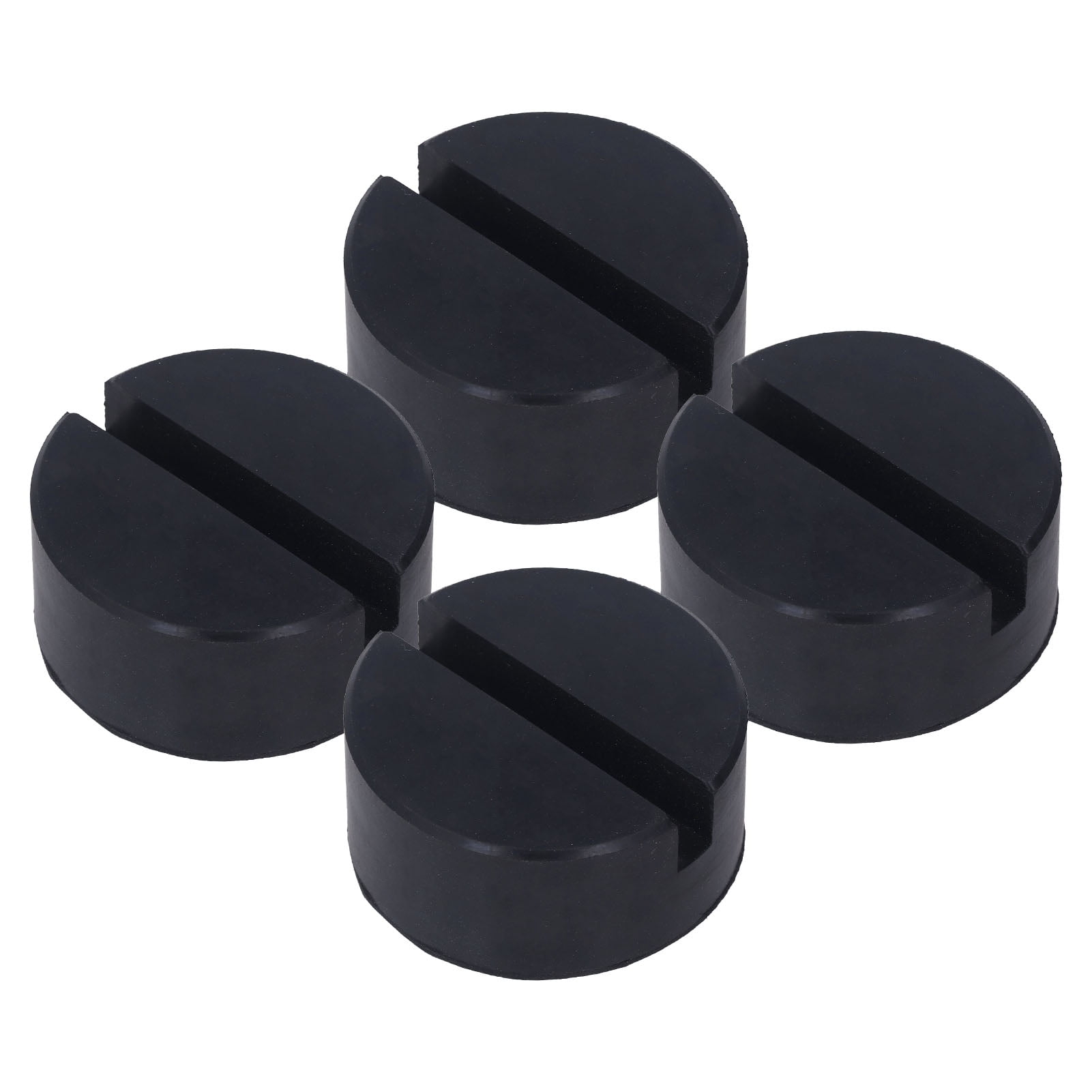 4PCS Rubber Jack Lifting Pad Adapter Floor Round Slotted Frame Rail ...