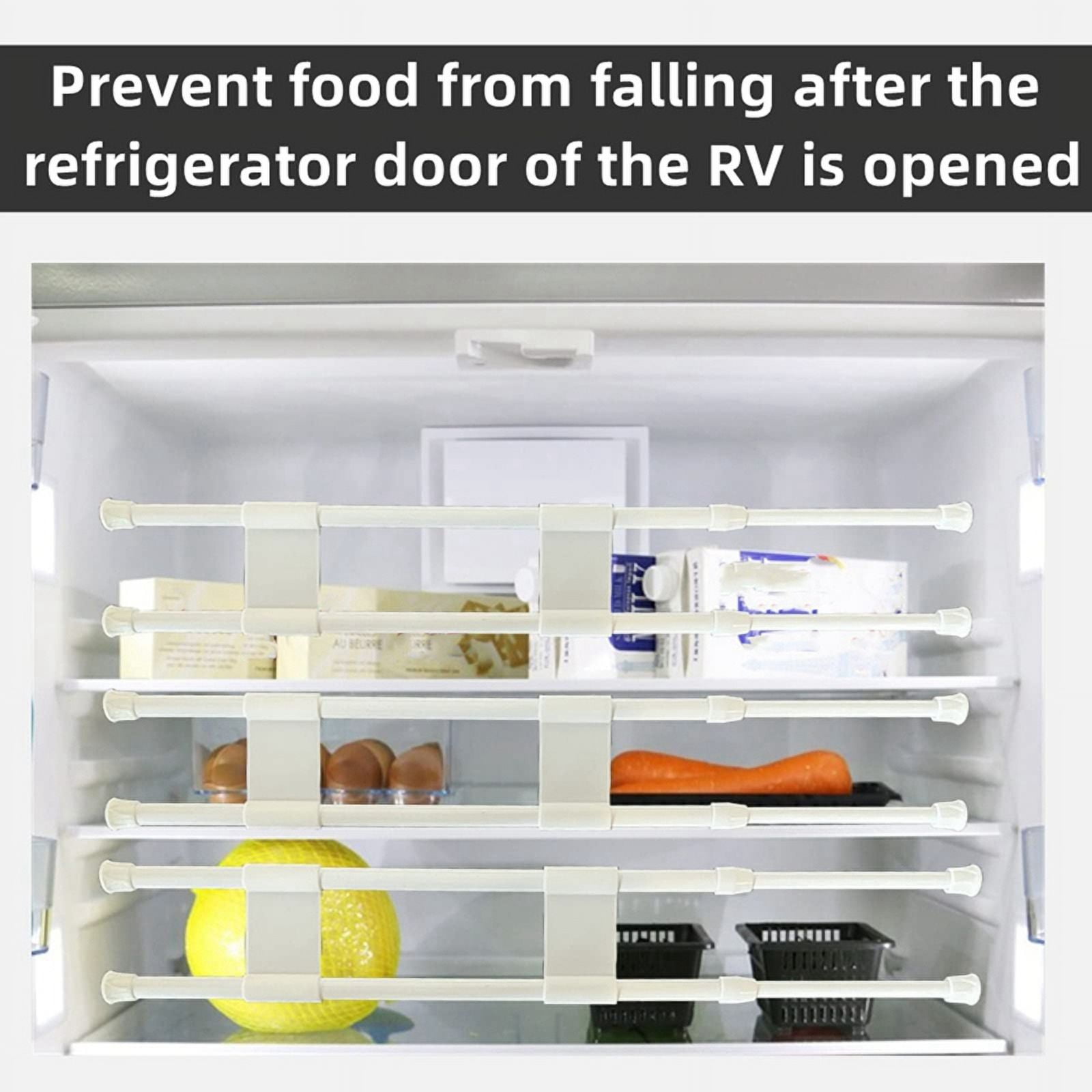 4PCS Rv Refrigerator Bars Adjustable Rv Fridge Tension Bars Rv Fridge ...