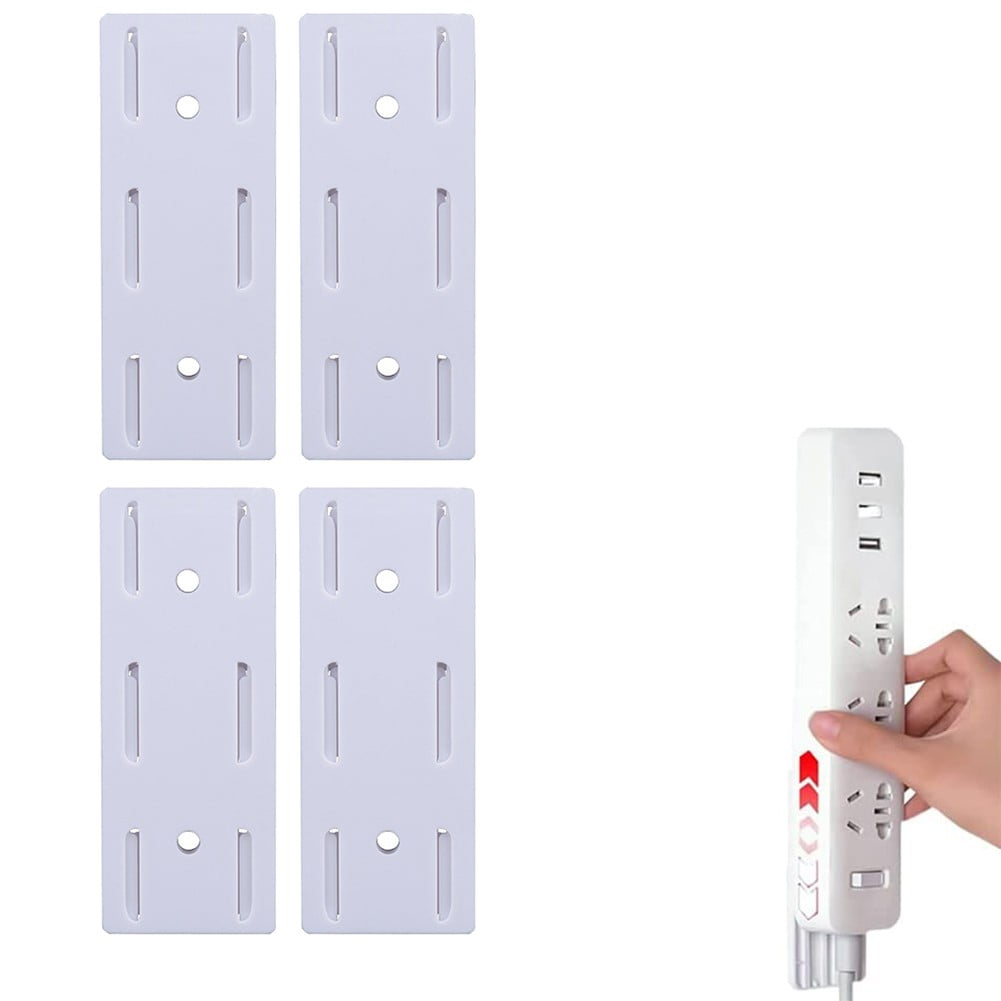 4PCS Self-Adhesive Desktop Socket Fixer Cable Organizer Wall Hanging ...