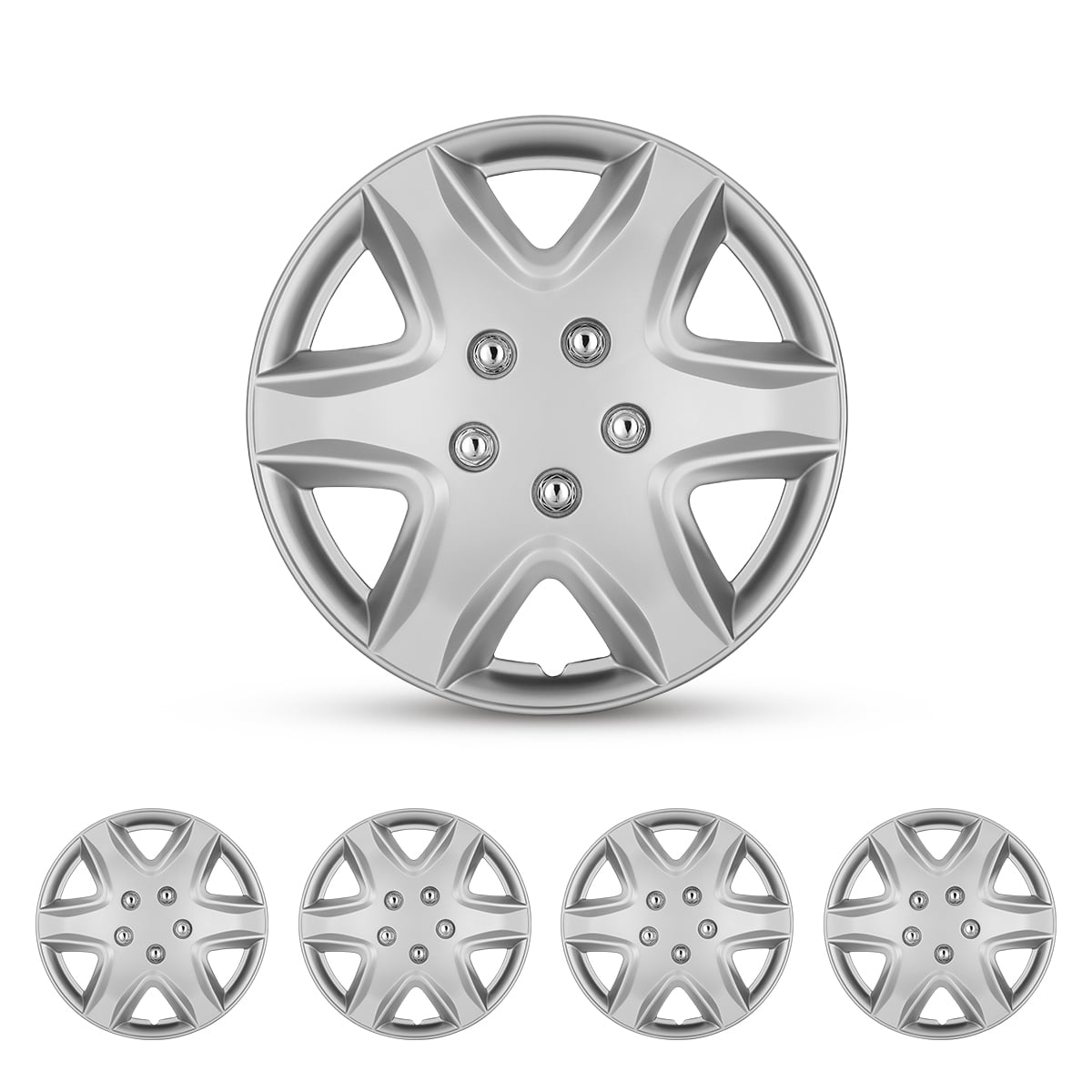 4PCS Set 15" Universal Wheel Covers Hubcaps,Wheel Rim Cover Replacement ...