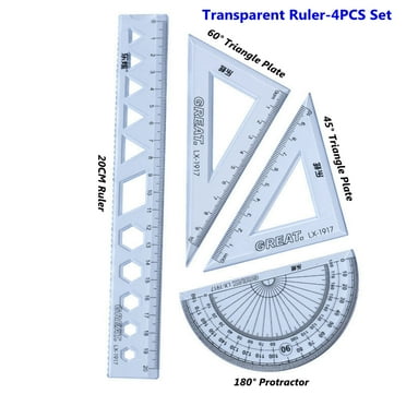 LHCER Architectural Ruler, Metal Triangular Rulers 12in for ...