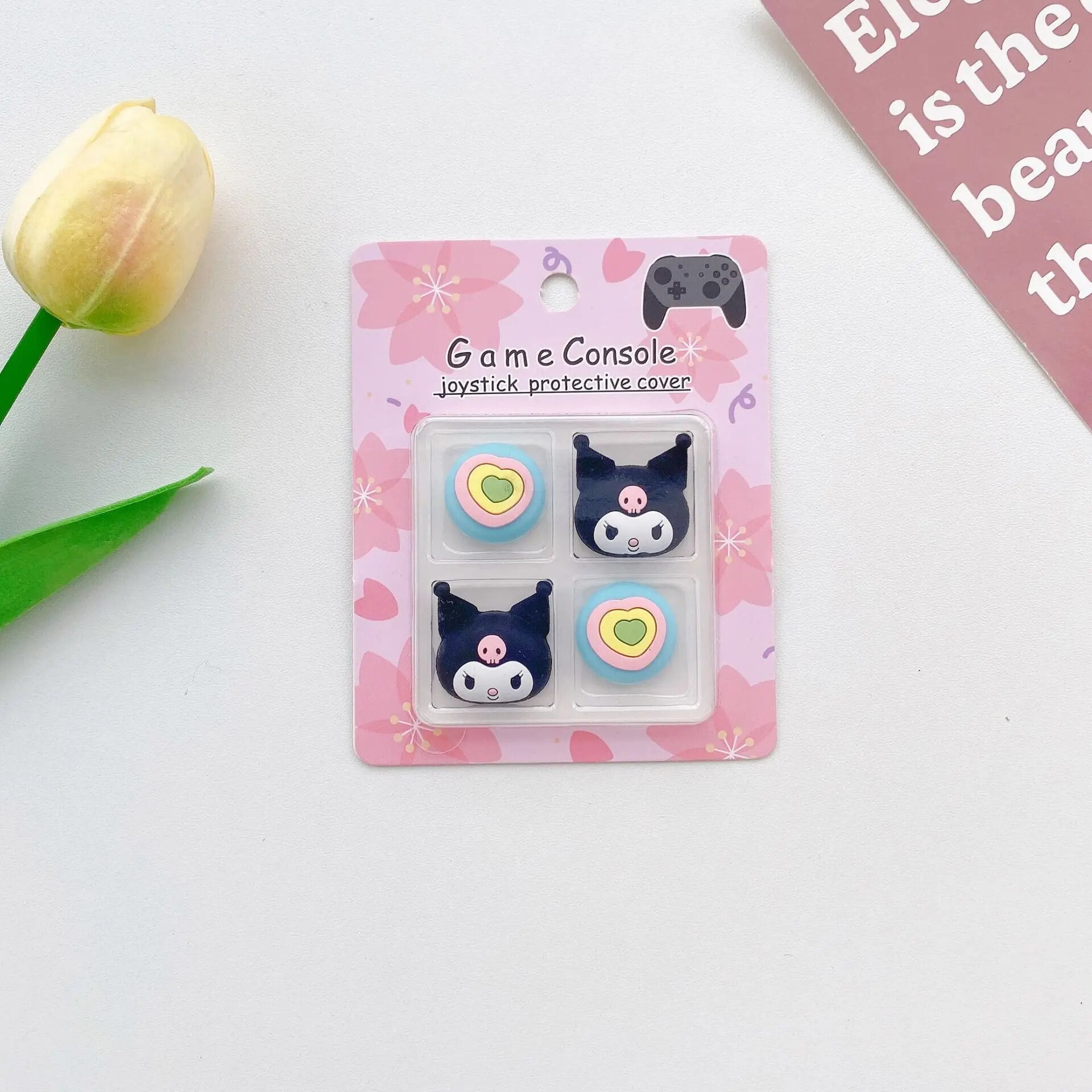 4PCS/Set Hello Kittys Cute Silicone Joycon Thumb Stick Grip Cap ...