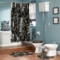 4PCS/Set Money Bathroom Set Shower Curtain set for Bathroom,Black Gold ...
