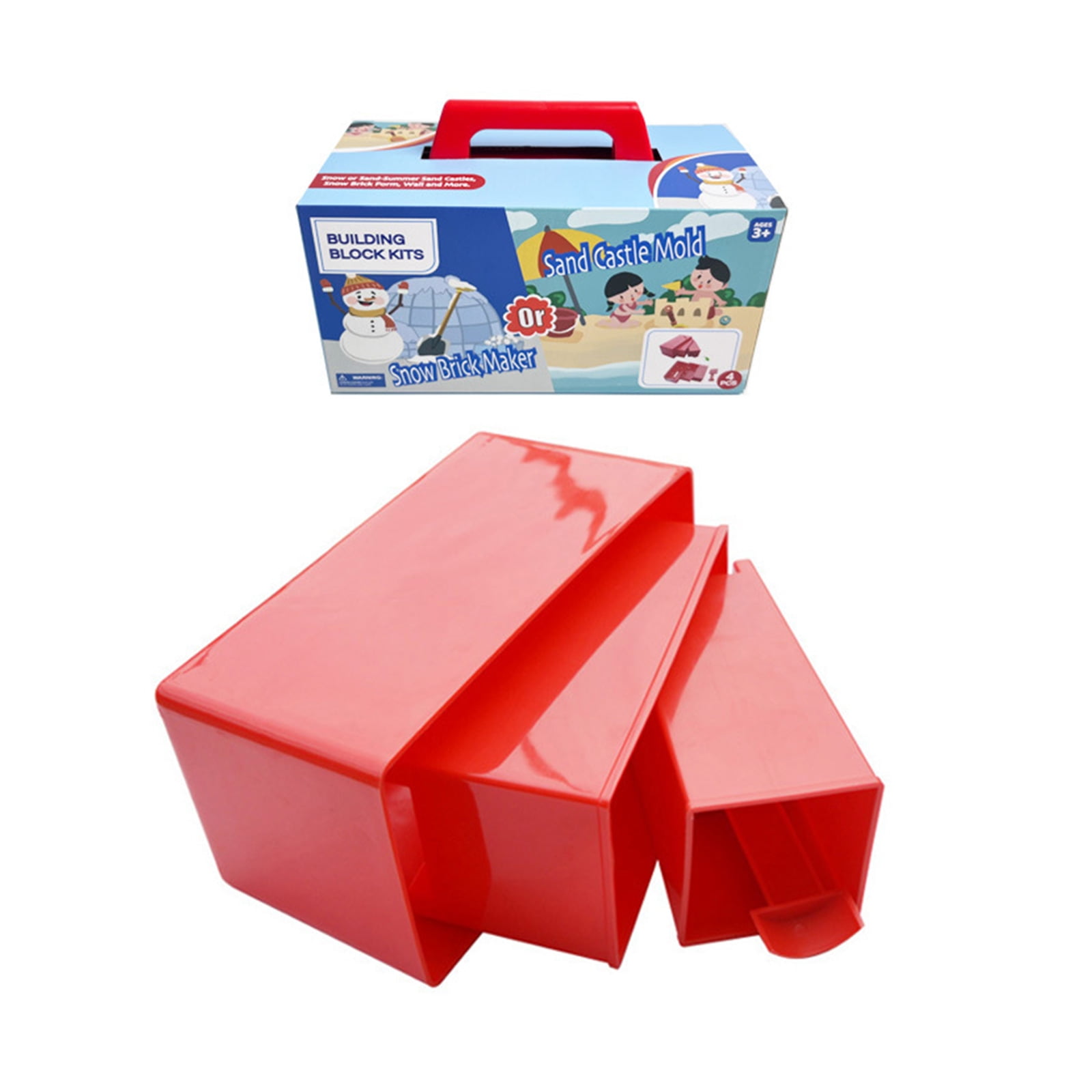 4PCS/Set Sand Castles Mold Snow Block Maker Set For Parents Kids Winter ...