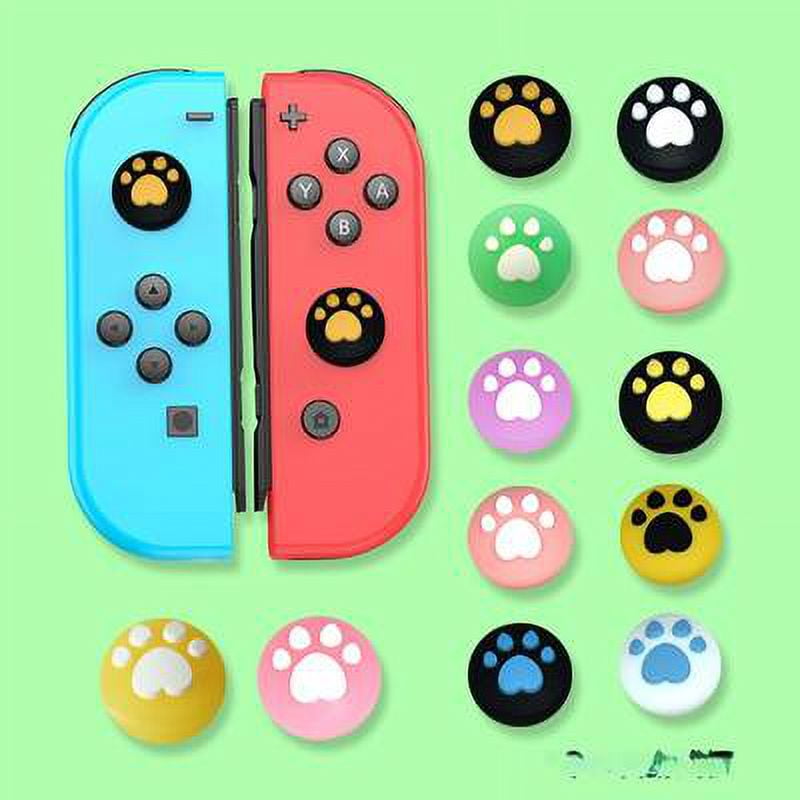 4PCS Set of Silicone Paw Print Joycon Thumb Grips; Joystick Rocker ...