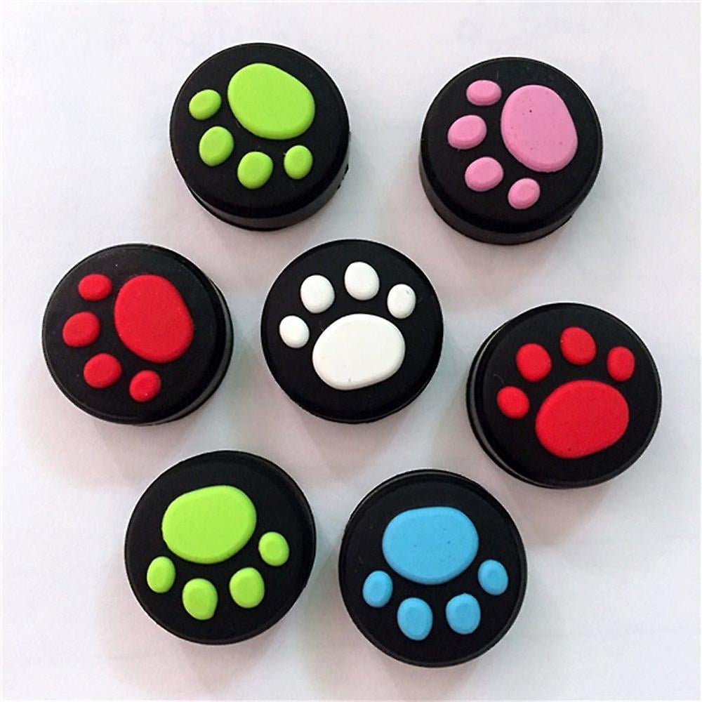 4PCS Set of Silicone Paw Print Joycon Thumb Grips; Joystick Rocker ...