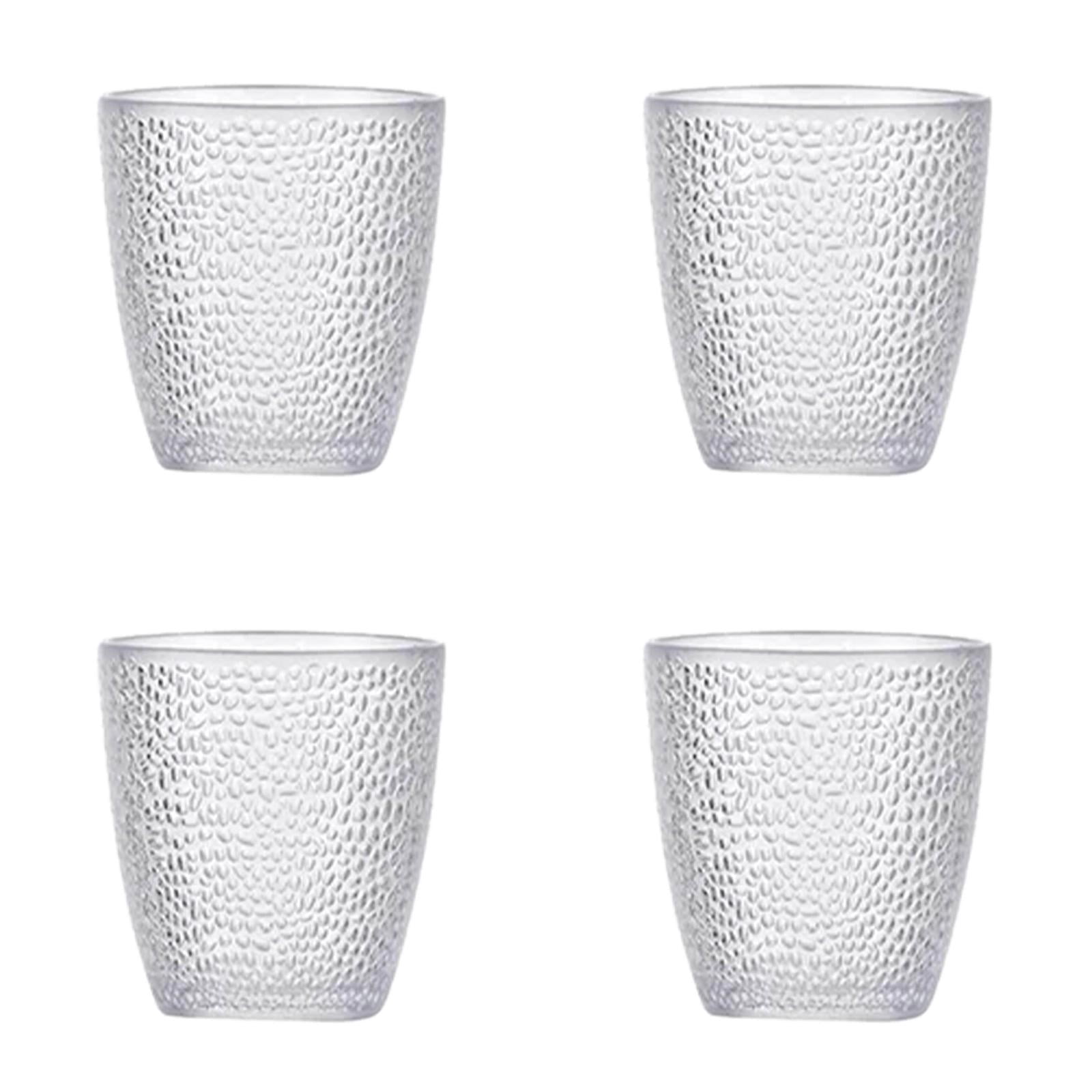 4PCS Shatterproof Acrylic Glasses- Clear Drinking Cups for , , Juice ...