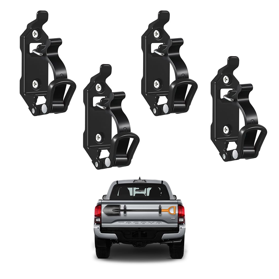 4PCS Shovel Holder for Truck,Shovel Mount for Roof Adjusts Metal Rubber ...