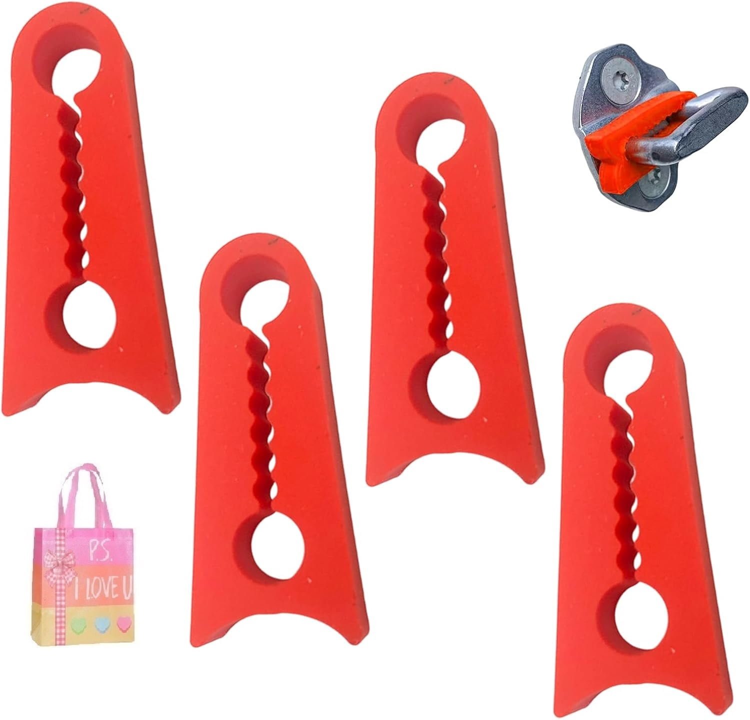 4PCS Silicone Car Door Shock Absorber Pads - Anti-Collision Sound ...