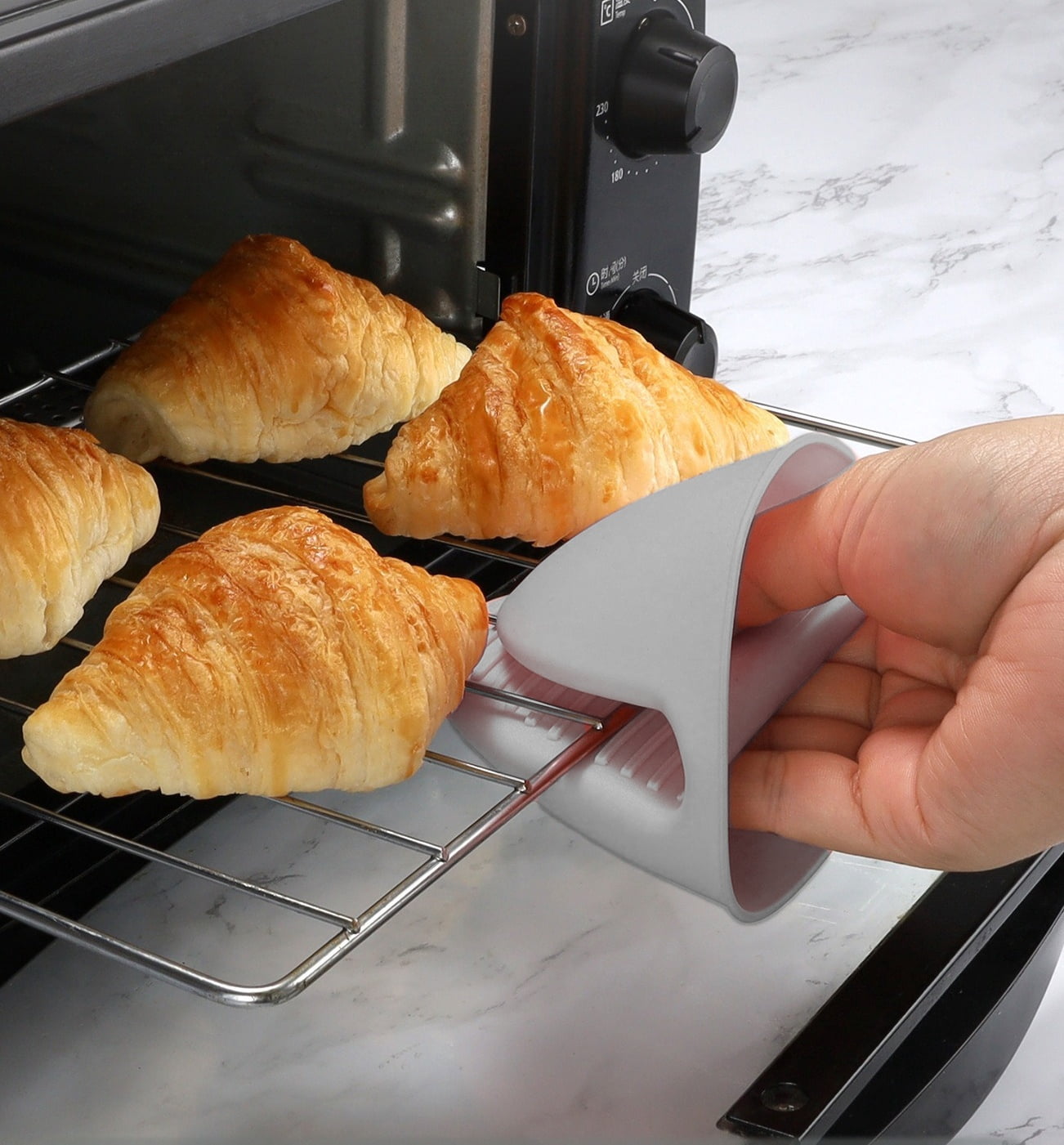 4PCS Silicone Oven Mitts Heat Resistant, Silicone Potholders for ...