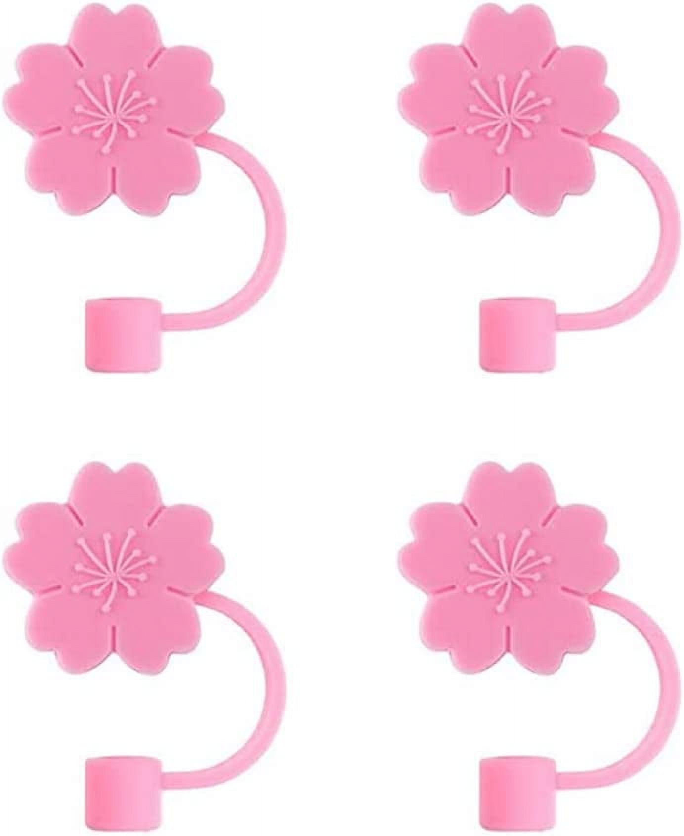 4PCS Silicone Straw Lid Straw Covers Cap Reusable Drinking Straw Tips ...