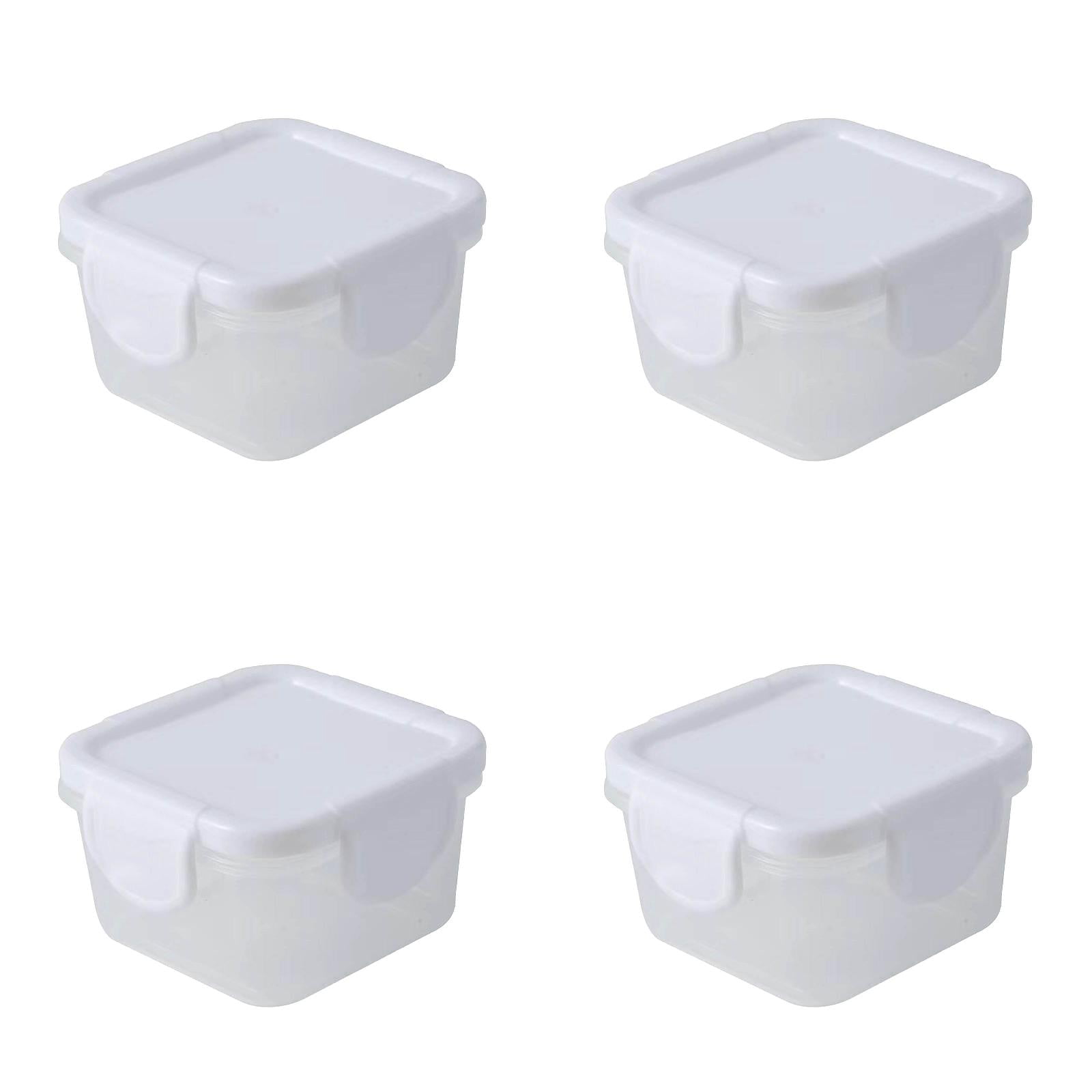 4PCS Small Food Storage Containers with Lids, Reusable Meal Prep ...