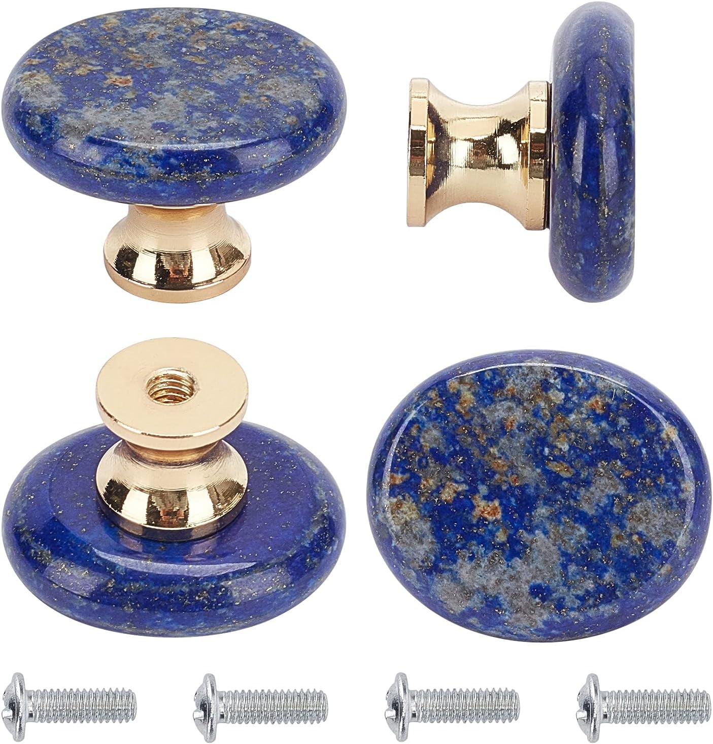 4PCS Small Knob Handmade Dresser Knobs Drawer Pulls Natural Stone ...