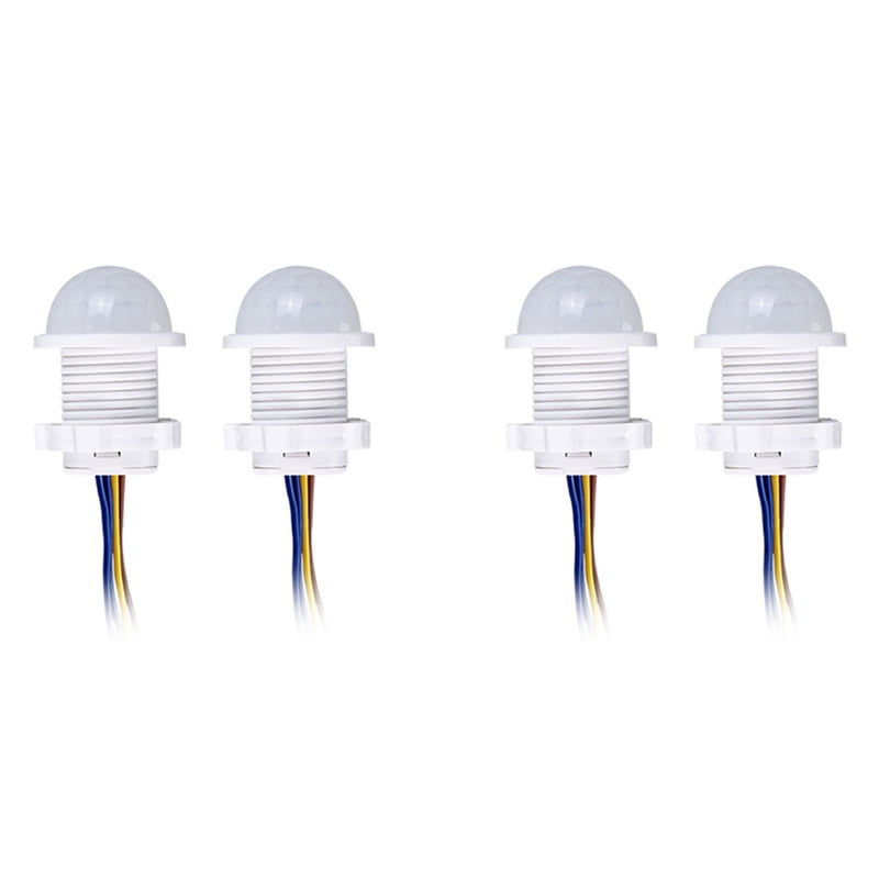 4PCS Smart PIR Sensor Detector Switch 110V 220V Human Body Infrared ...