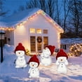4PCS Snowman Yard Stakes 16in, Four Different Designs,Christmas Outdoor ...