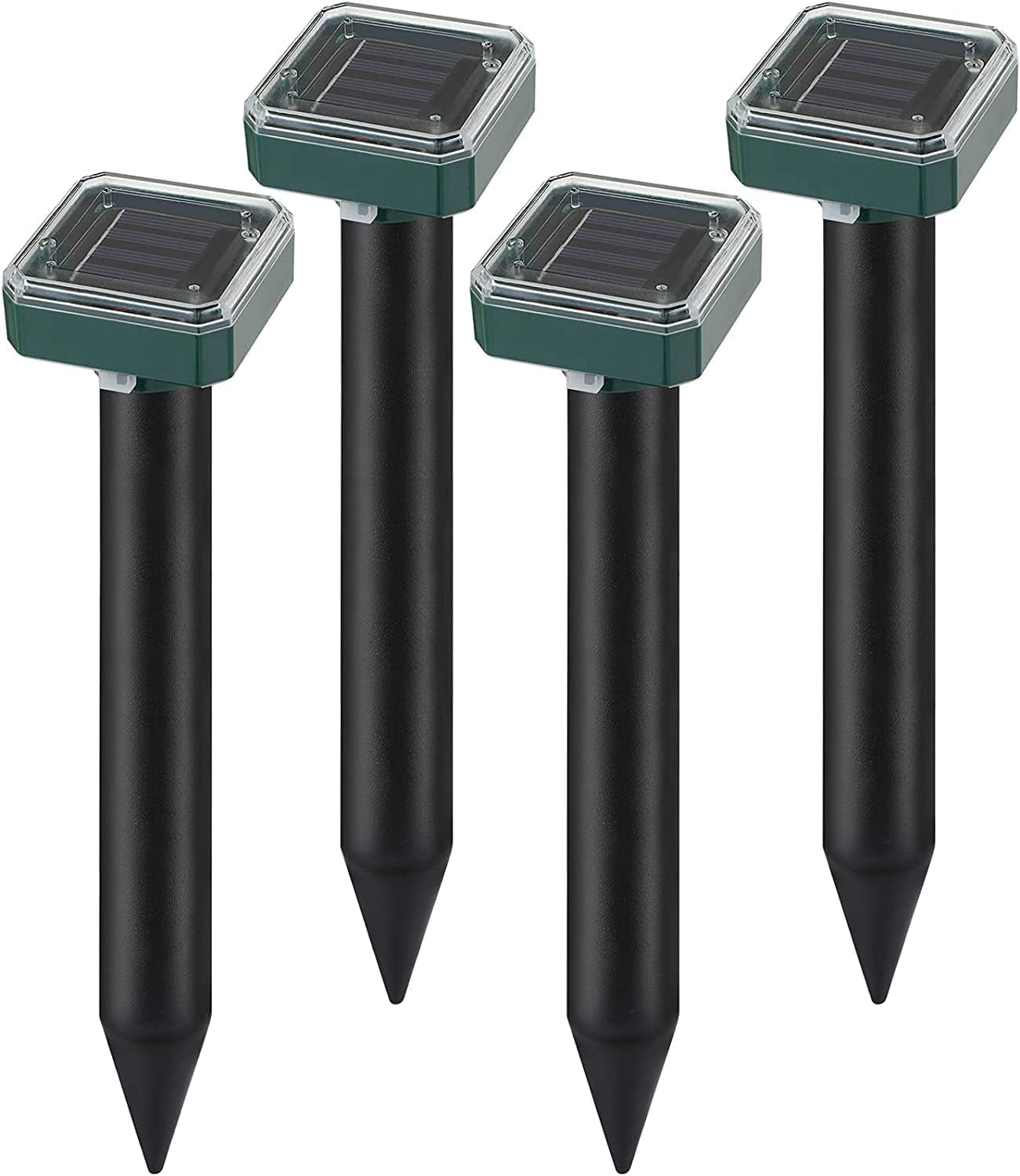 4PCS Solar Mole Repellent Ultrasonic, Ultrasonic Solar Mole Repellent ...