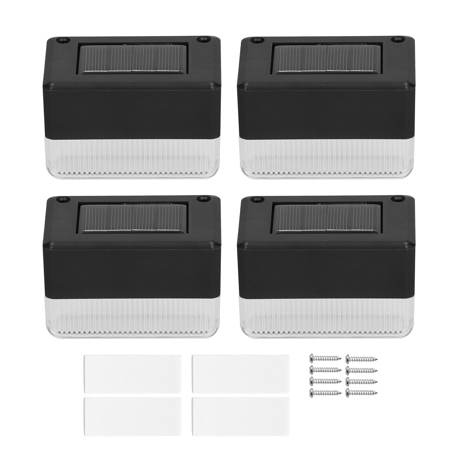 4PCS Solar Stair Lamp 3LED Step Lamp Landscape Light for Outdoor Garden ...