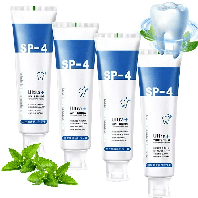4PCS Sp-4 Toothpaste,SP4 Shark Probiotic Toothpaste, Sp-4 Whitening ...