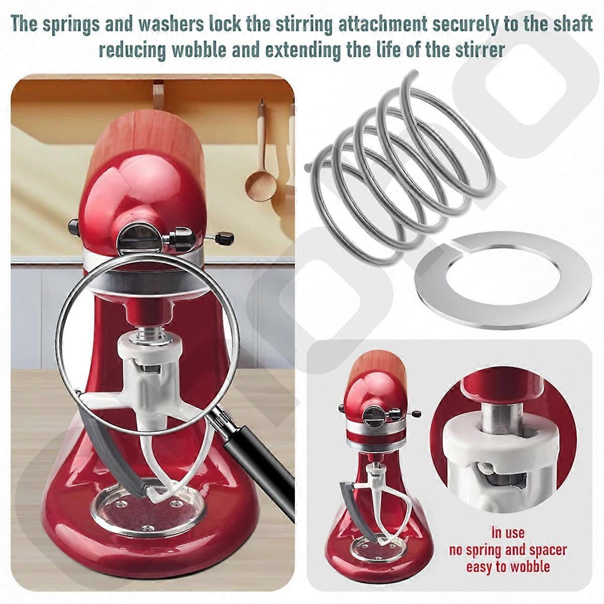 4PCS Spring and Washer for KitchenAid Mixer 3.5 Quarts to 7 Quarts Protect and Extend the Life ...