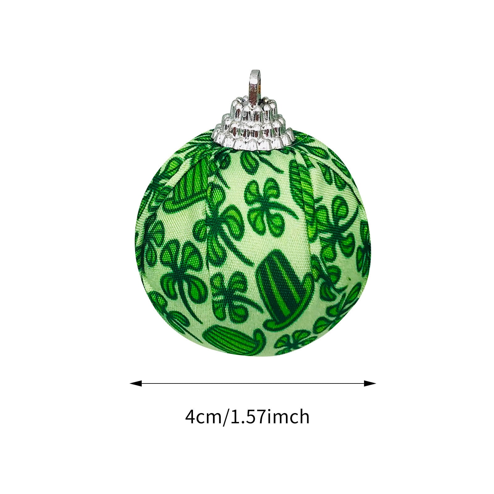 4PCS St. Patrick's Day Clover Hanging Ornament for Tree, Shamrock Ball ...