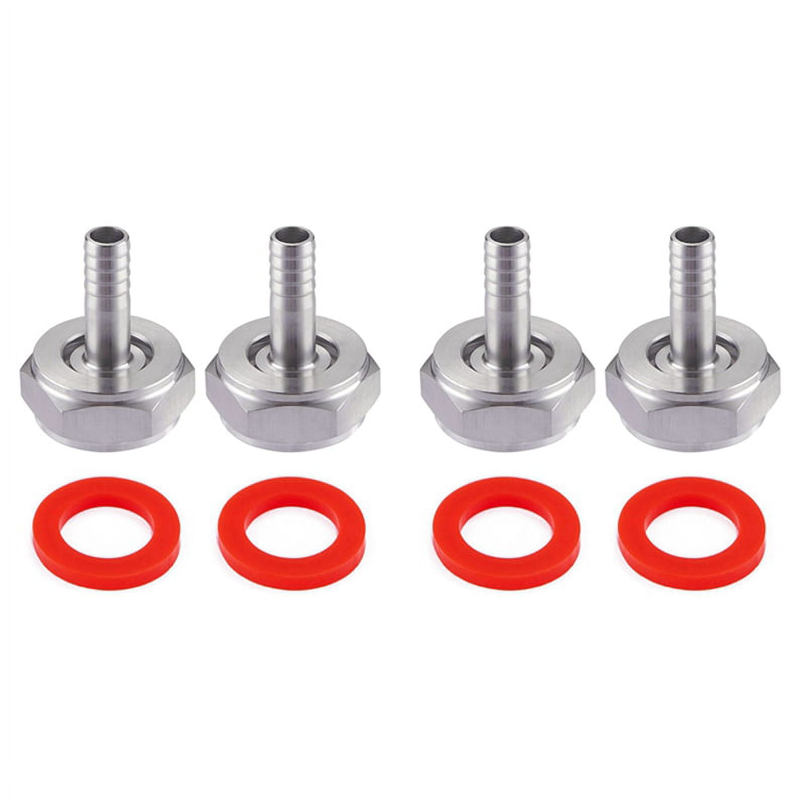 4PCS Stainless Steel Beer Coupler Fitting,Beer Line Connector Kit,Hex ...